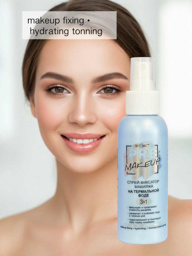 Витэкс Спрей-фиксатор PRE-MAKEUP макияжа на термальной воде, 100 мл