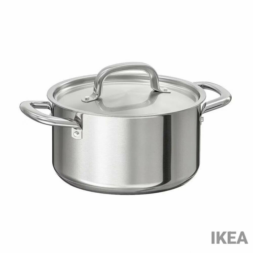 IKEA Кастрюля, Нержавеющая сталь, 3 л, 1 шт