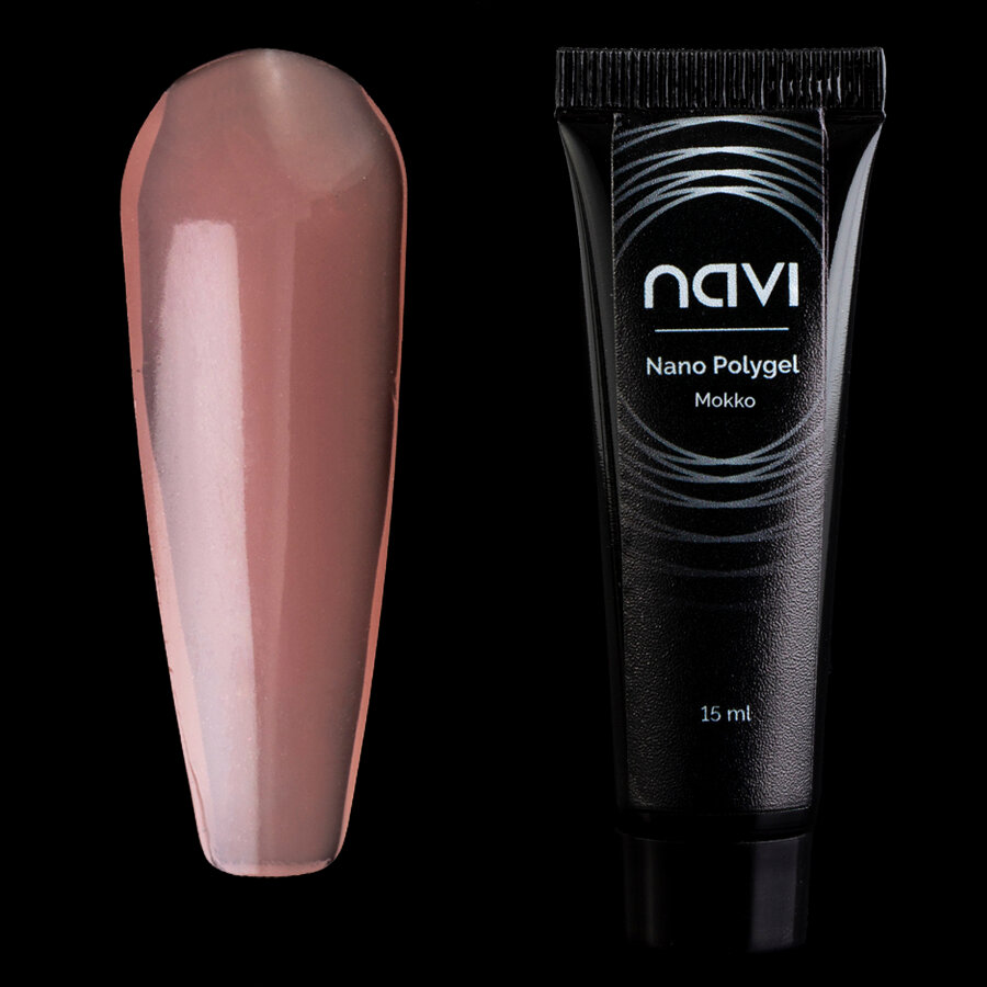 NAVI, Полигель для наращивания и моделирования ногтей Nano Polygel Mokko, 15 мл