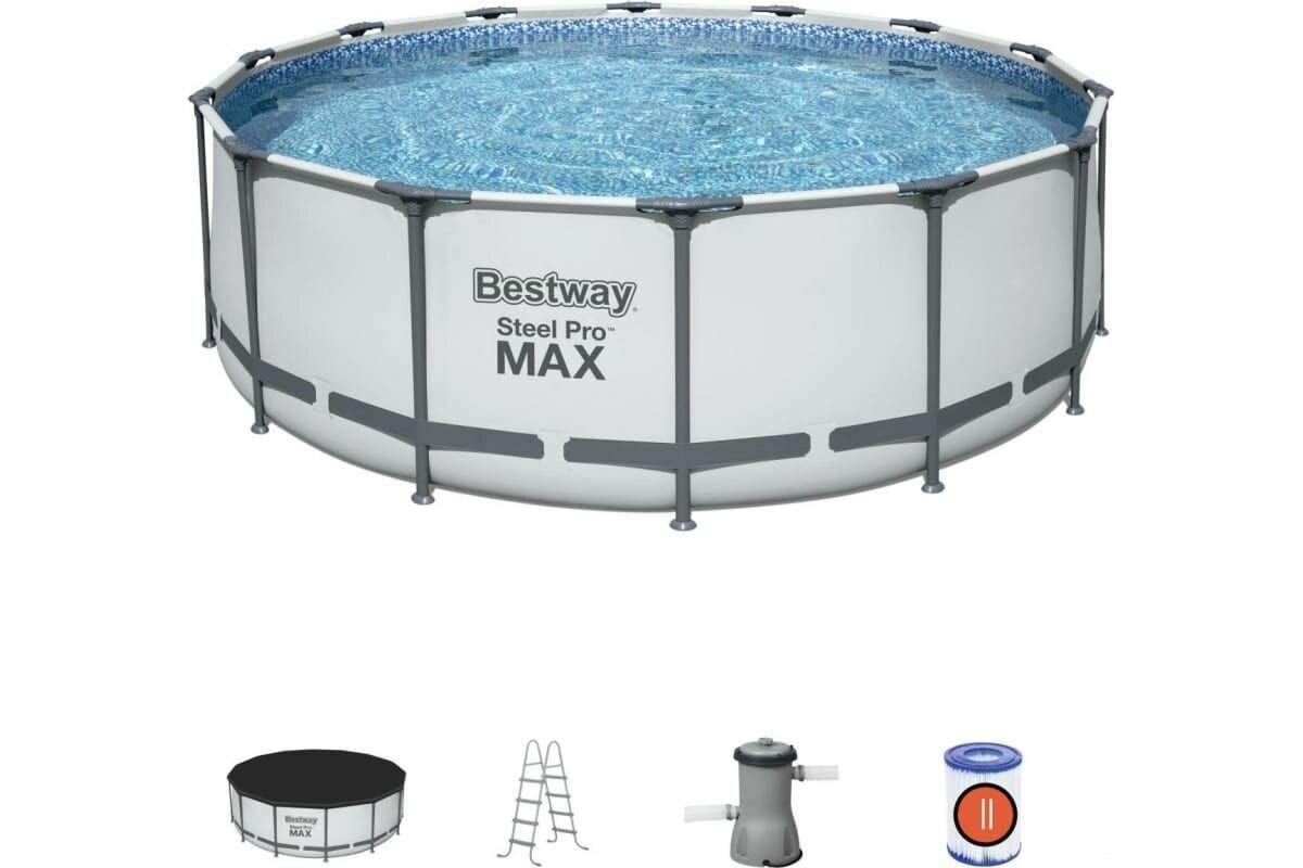 Бассейн каркасный Bestway Steel Pro MAX 5612X BW 427x122 см