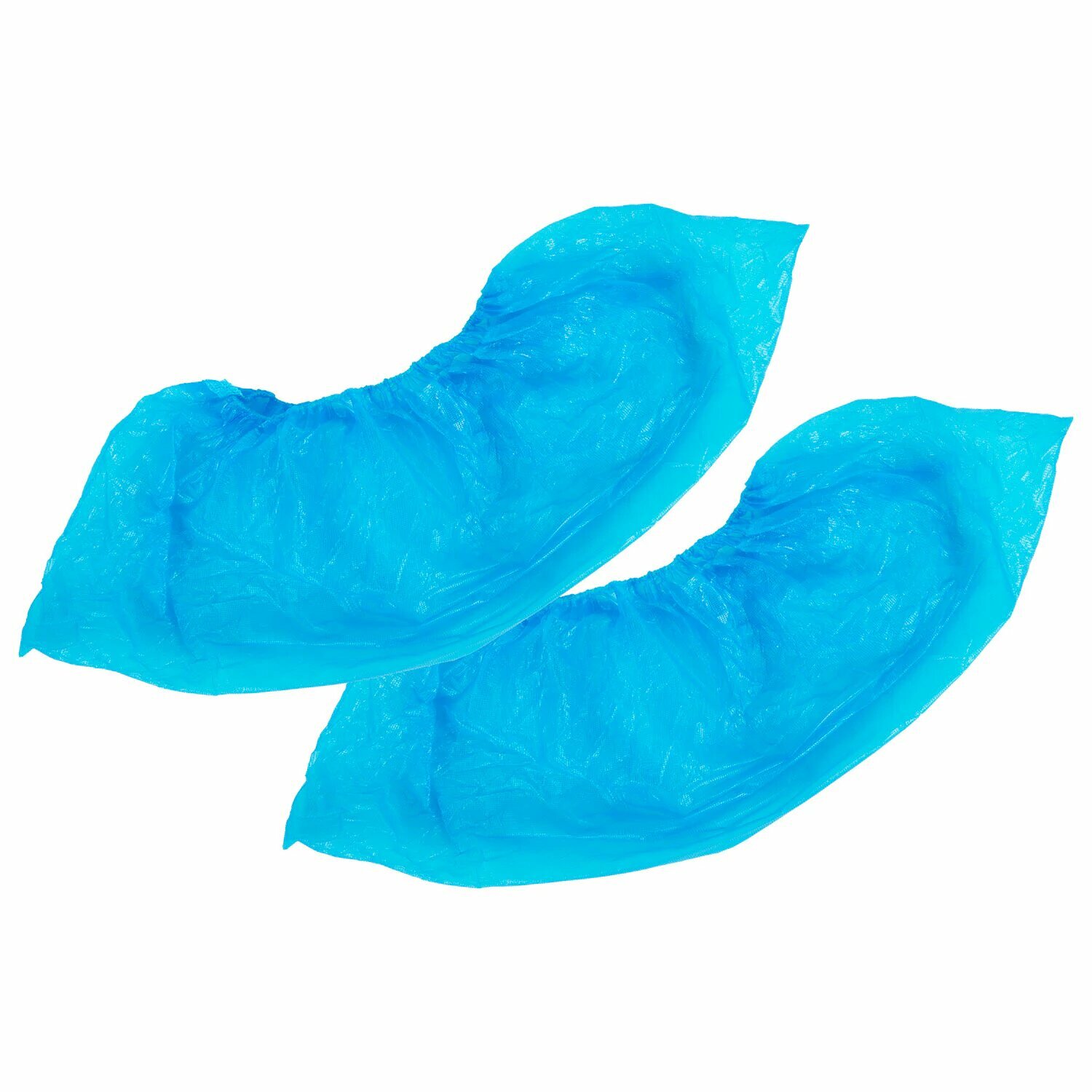 Бахилы прочные текстурированные, комплект 100 штук (50 пар), 4015 см, 50 мкм, 5 г, ПВД