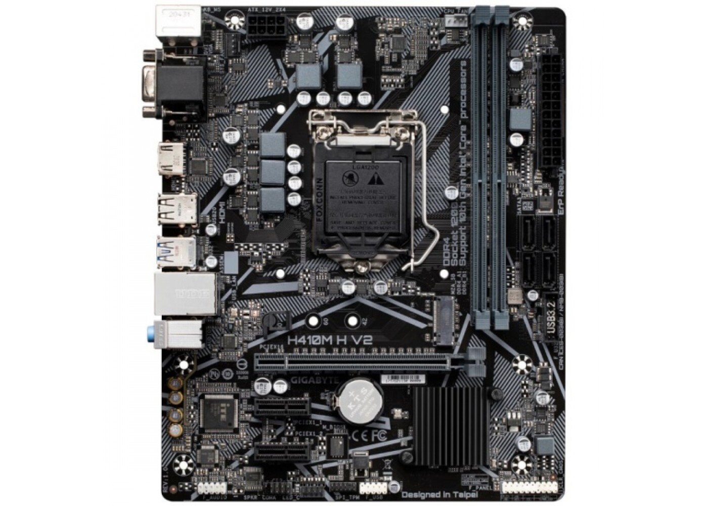 Материнская плата GIGABYTE H410M H V2, LGA 1200, Intel H470, mATX