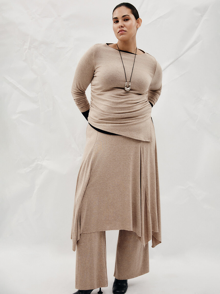 Брюки клеш mix match