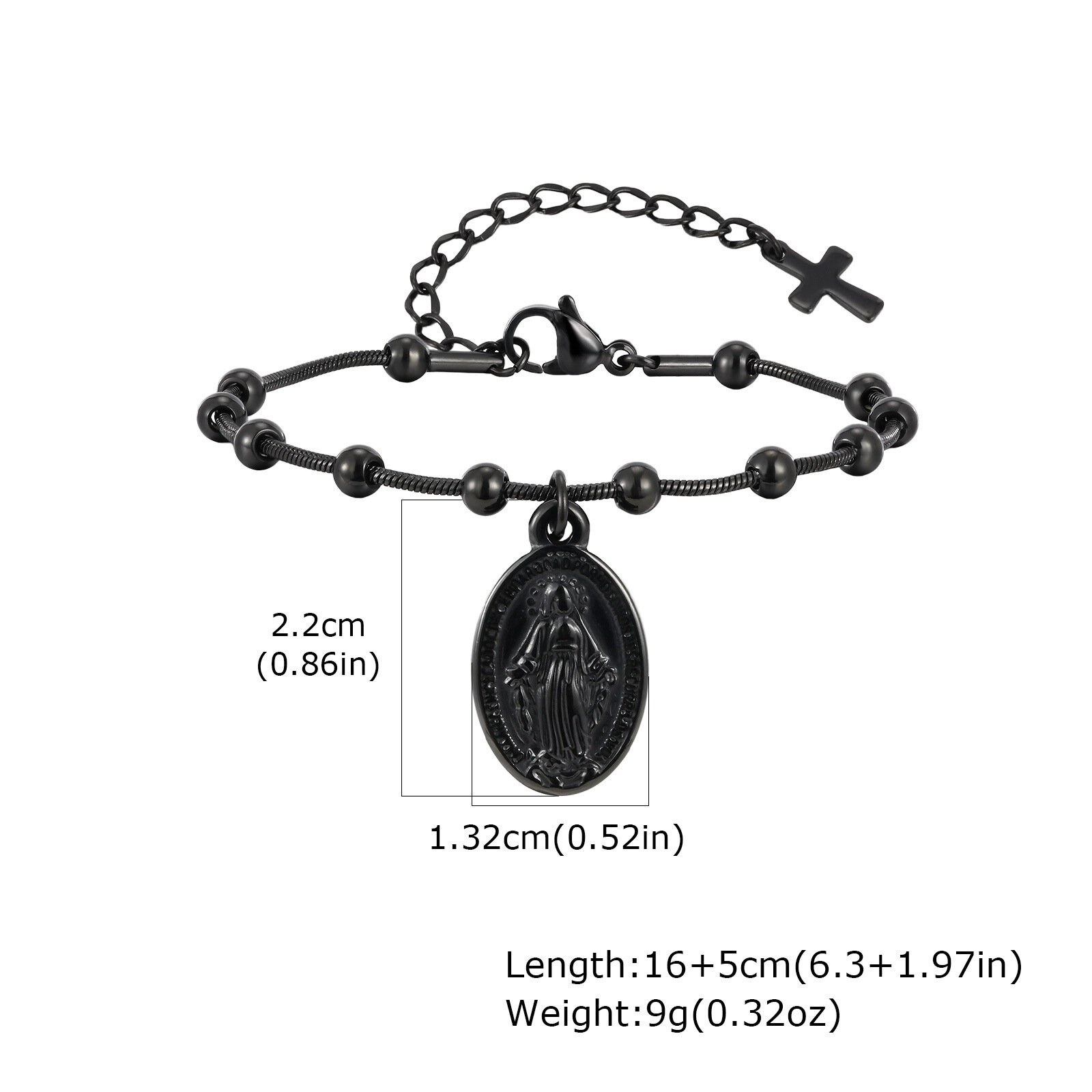 Браслет для гадания, YM Дева Мария Сталь Золото Змеиная цепь Ретро