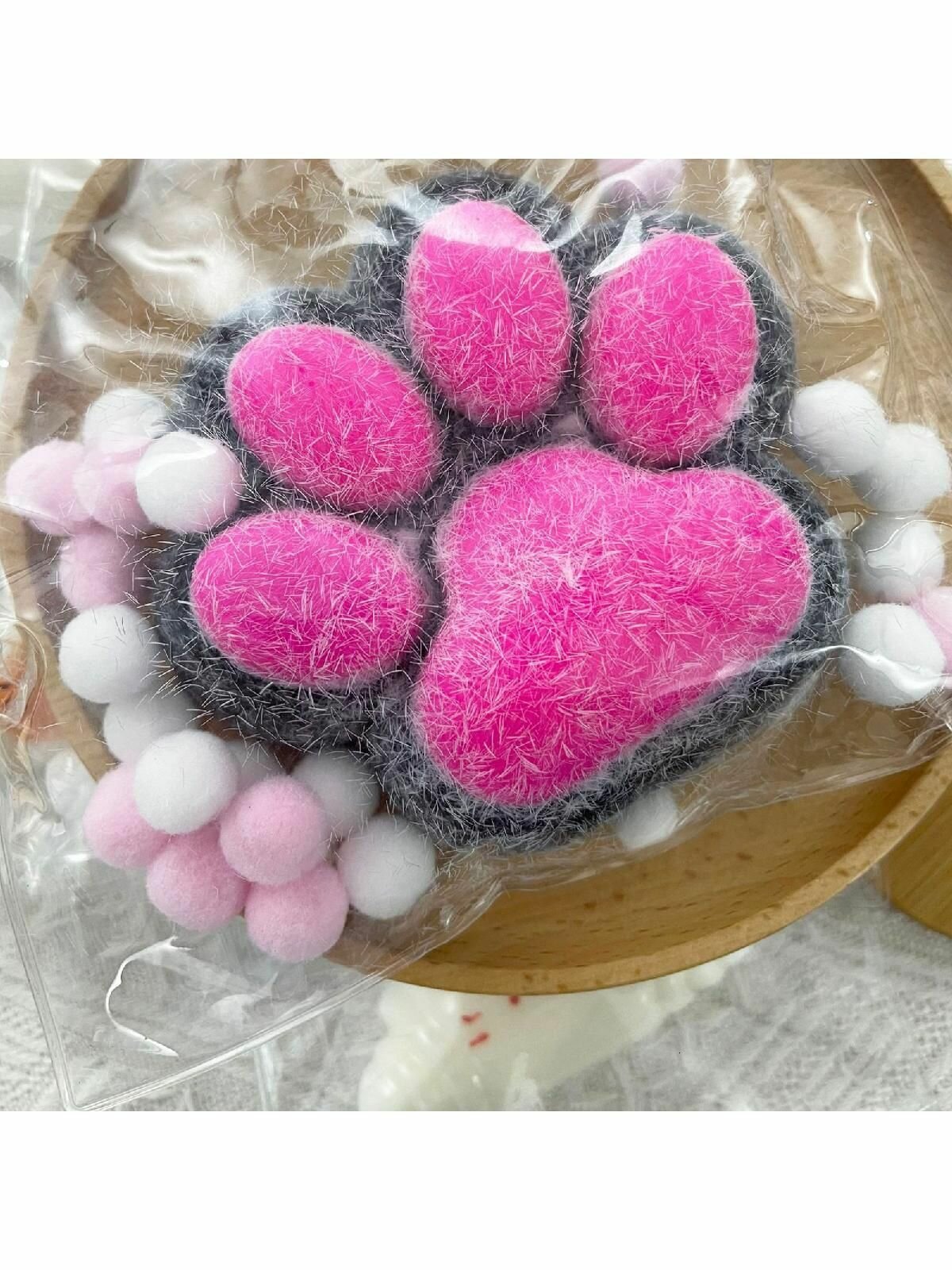 Игрушка антистресс, Негабаритная музыка для пощипывания плюшевой кошачьей лапы с ощущением воды-черный