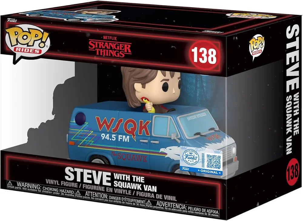 Фигурки Funko Pop TELEVISION - Коллекционная фигурка STRANGER THINGS 5 сезон Стив с фургоном Сквок - Фанко 138