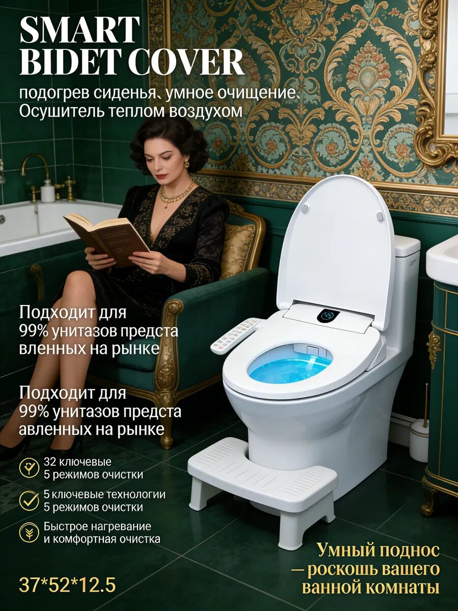 Умная крышка биде для унитаза
