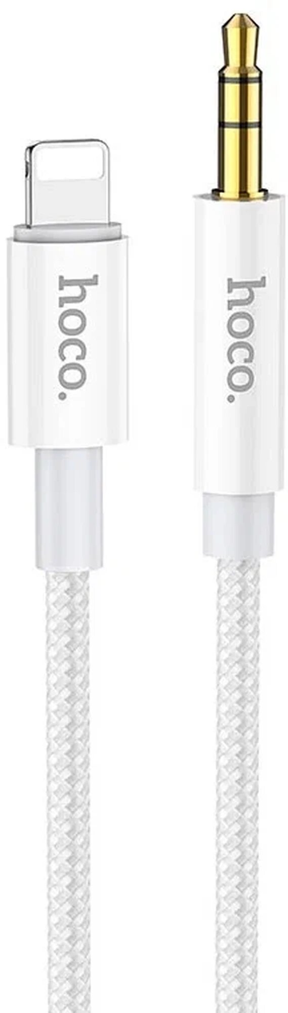 Кабель аудио переходник 1м (штекер Lightning - штекер Джек 3,5мм) UPA19 Серебро HOCO