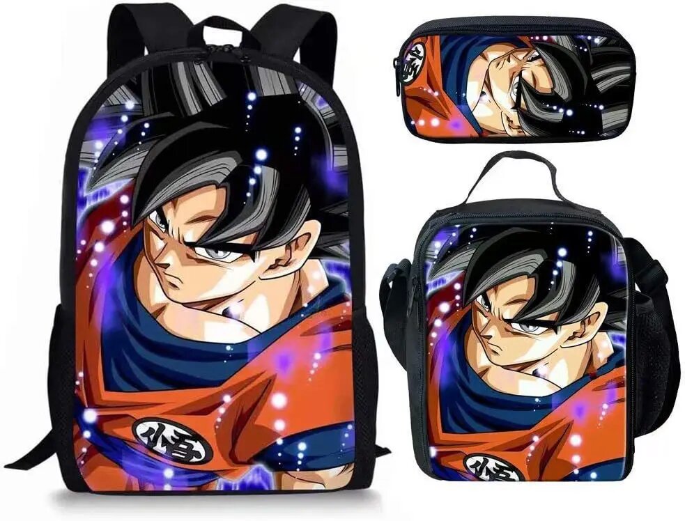 Dragon Ball GT Z Super Saiyan Goku Рюкзак Школьная сумка для детей Студенческий мальчик Дорожная сумка через плечо Пенал Набор легких детей