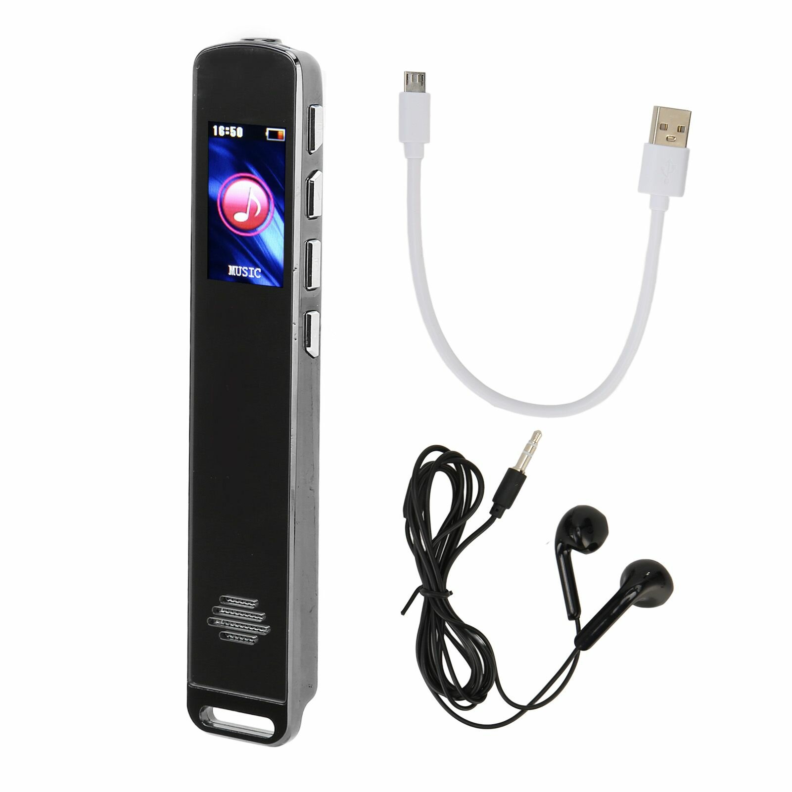 Диктофон с голосовой активацией, шумоподавление, голос в текст, 8GB