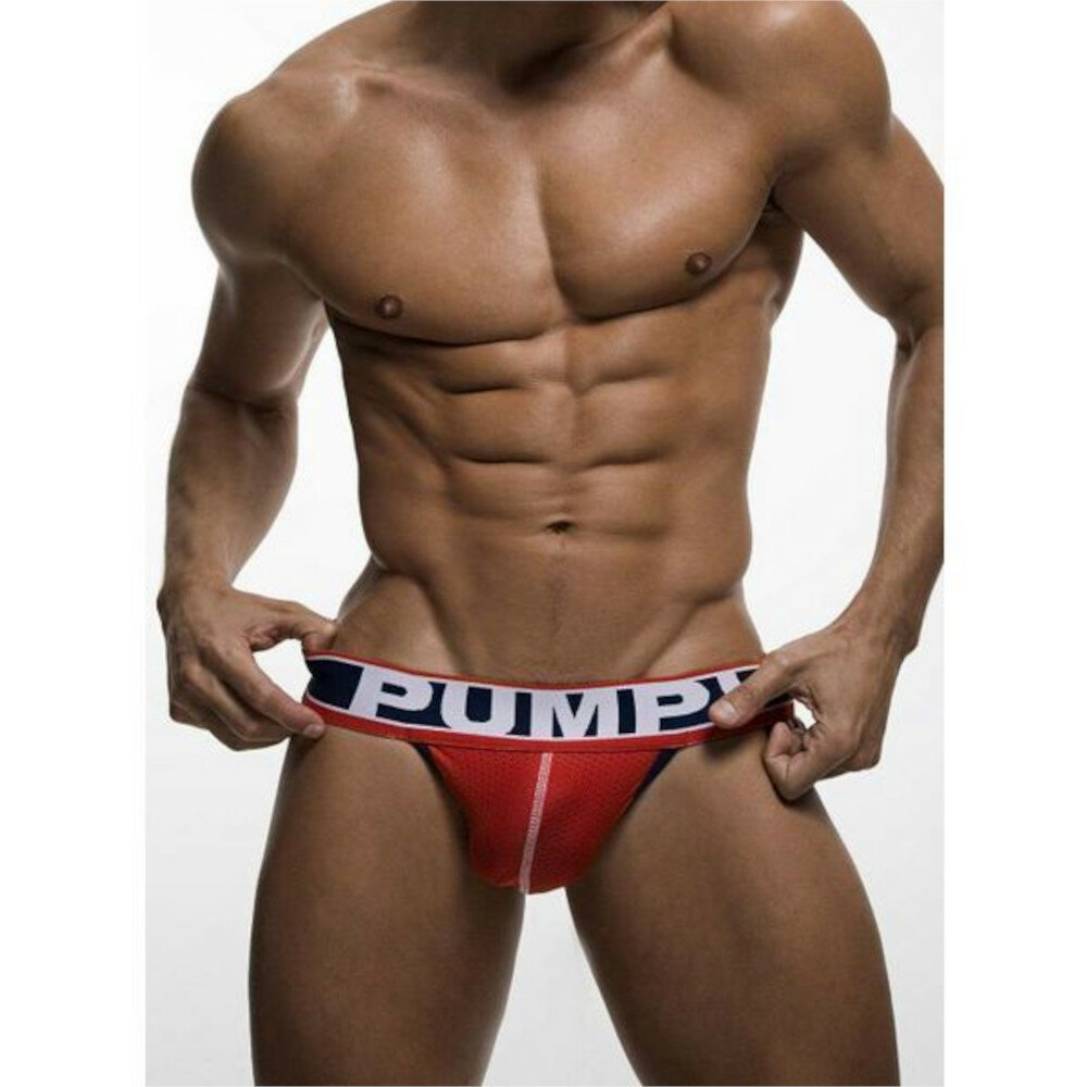 Мужские трусы джоки красные с белыми резинками PUMP! H388 XL (50)
