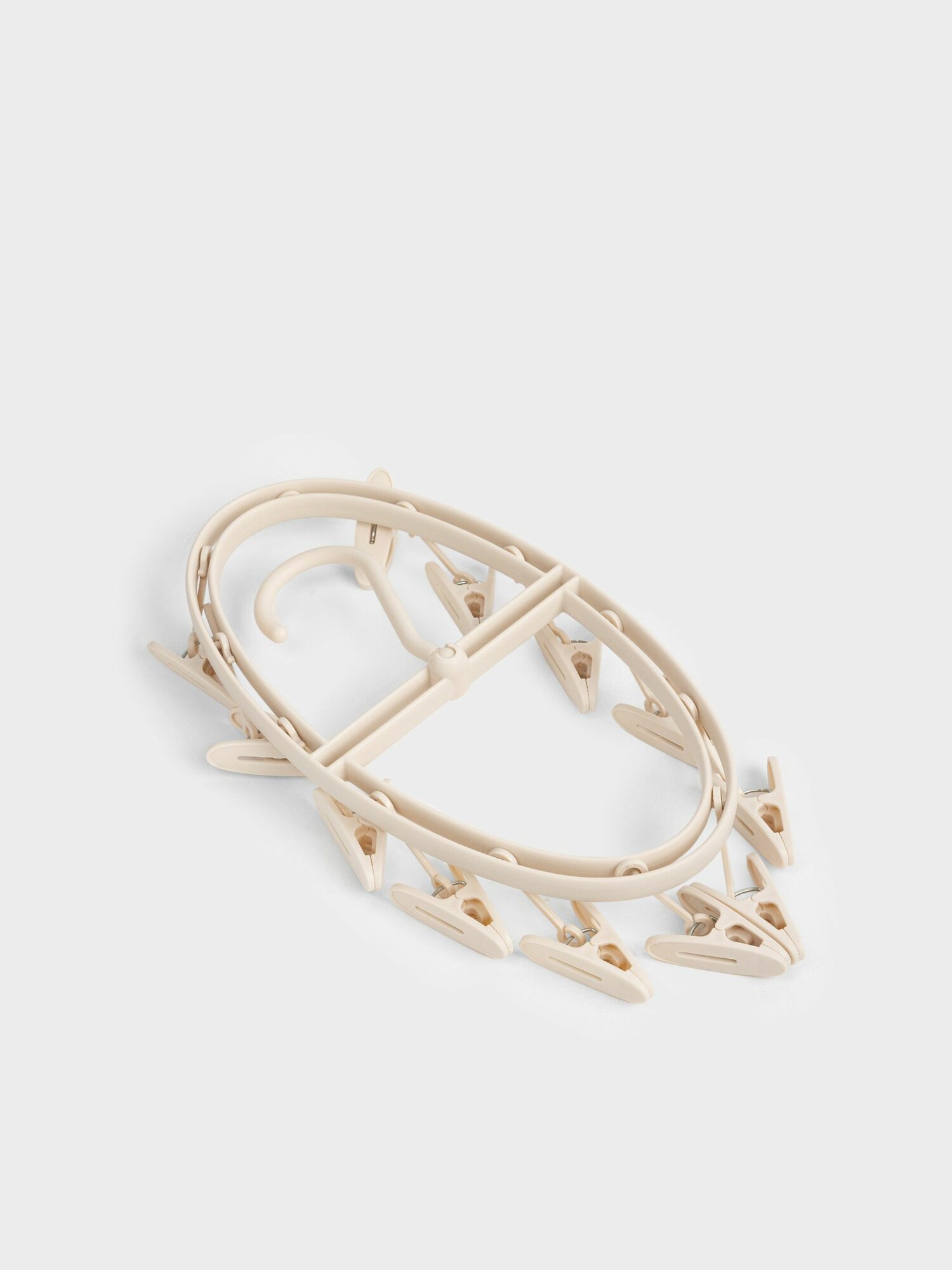 Сушилка для носков и нижнего белья, 12 прищепок, подвесная, пластик, бежевая, Compact, Kuchenland