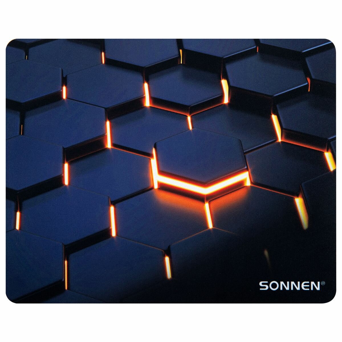 Коврик для мыши Sonnen HOT CELLS резина + ткань, 250х200х2мм (513955)