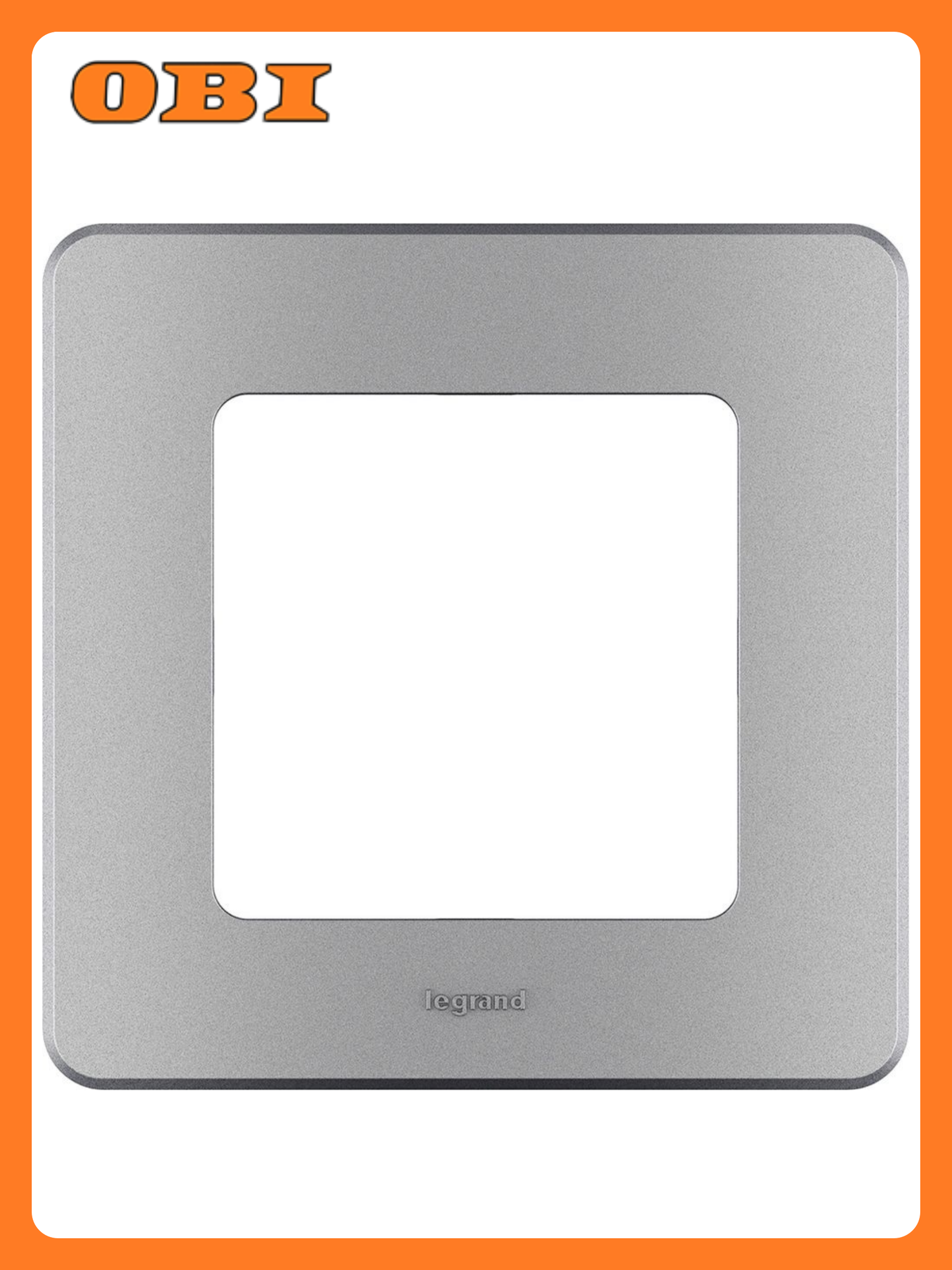 Рамка Legrand Inspiria, алюминий, цвет серебристый, для горизонтального/вертикального монтажа