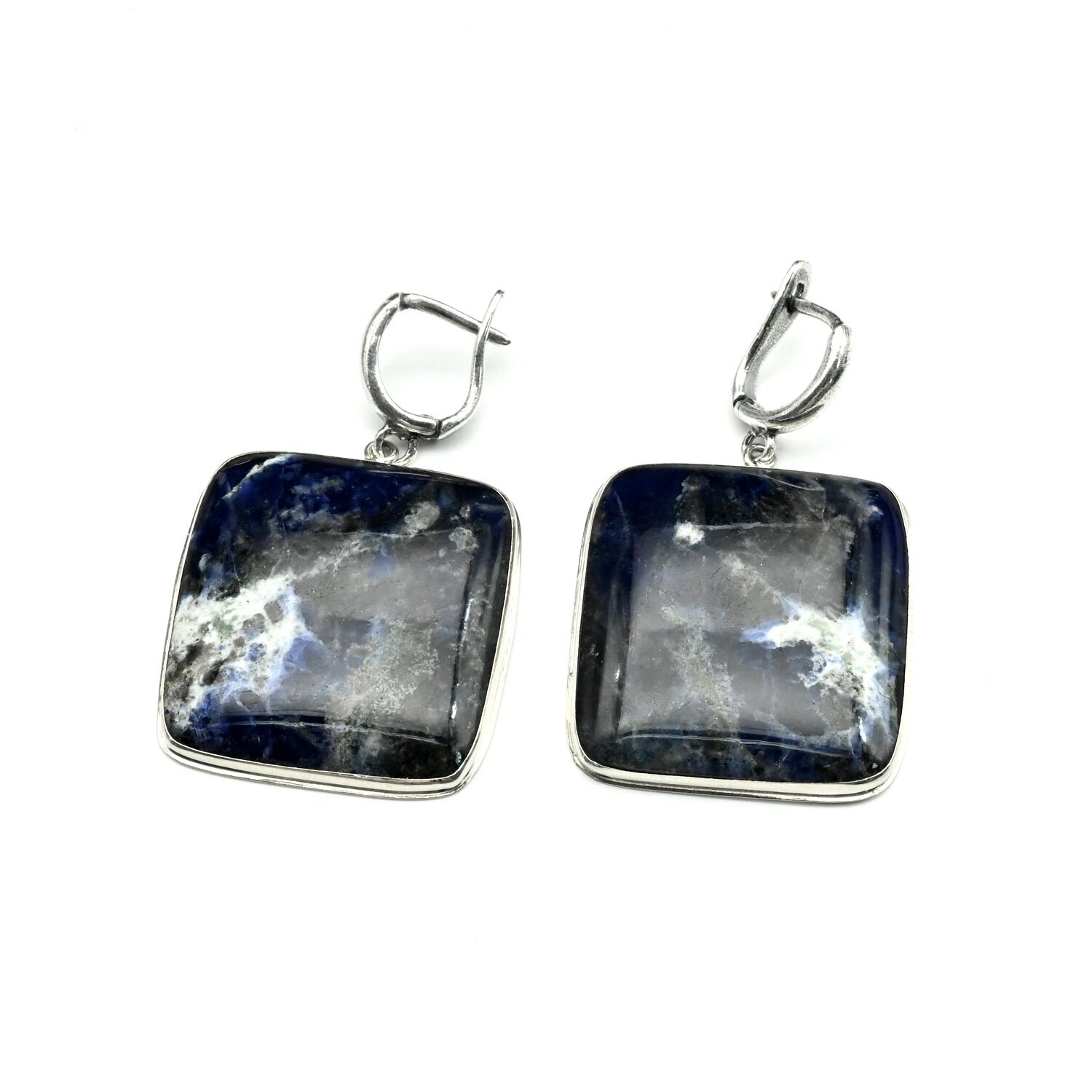 Серьги с подвесками, содалит