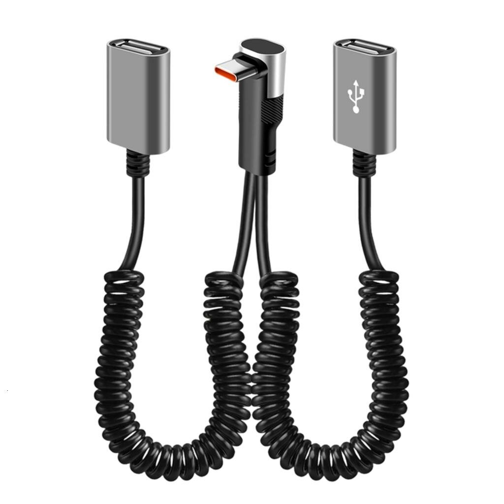 Трехмерный пружинный одноточечный двухточечный кабель для передачи данных типа C-разъем usb plus-разъем usb