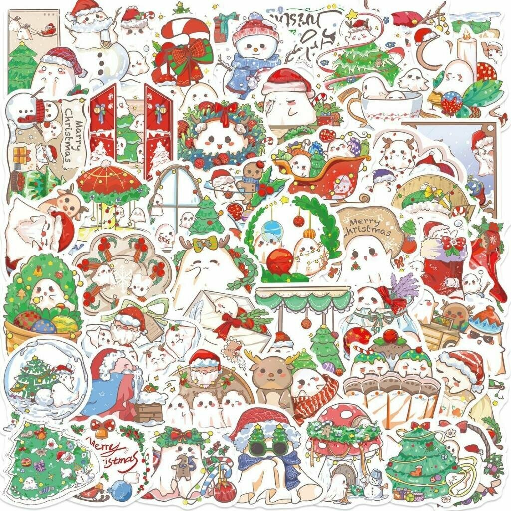 Наклейки "Рождественские привидения" ПВХ