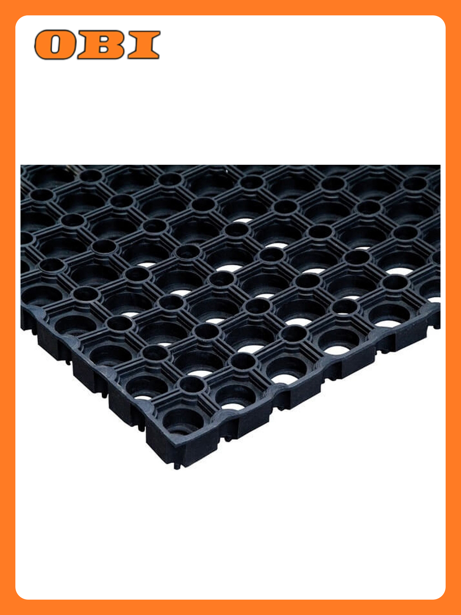 Коврик придверный ринго-мат, противоскользящий, ячеистый, 40x60 см, черный