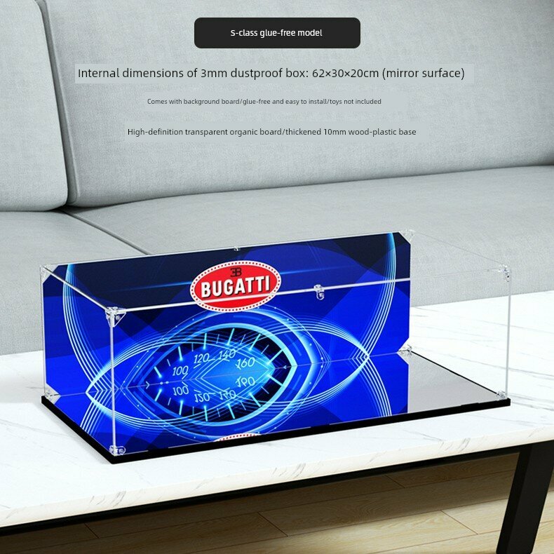 Акриловый пылезащитный чехол для демонстрационного кейса LEGO 42083 Bugatti Veyron Chiron, коробка для хранения фигурок
