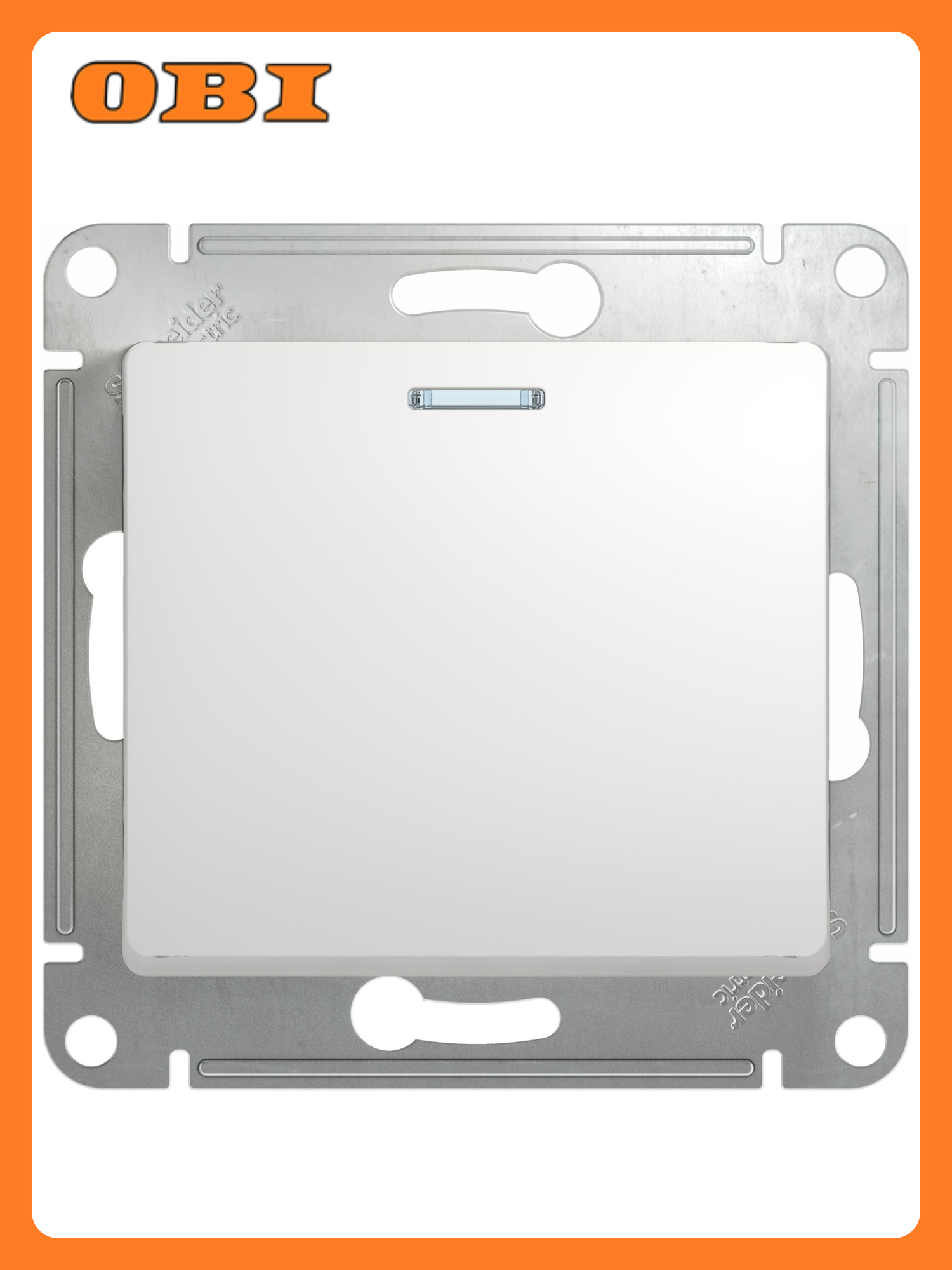 Выключатель Schneider Electric Systeme Electric GLOSSA, белый, скрытый монтаж, подсветка