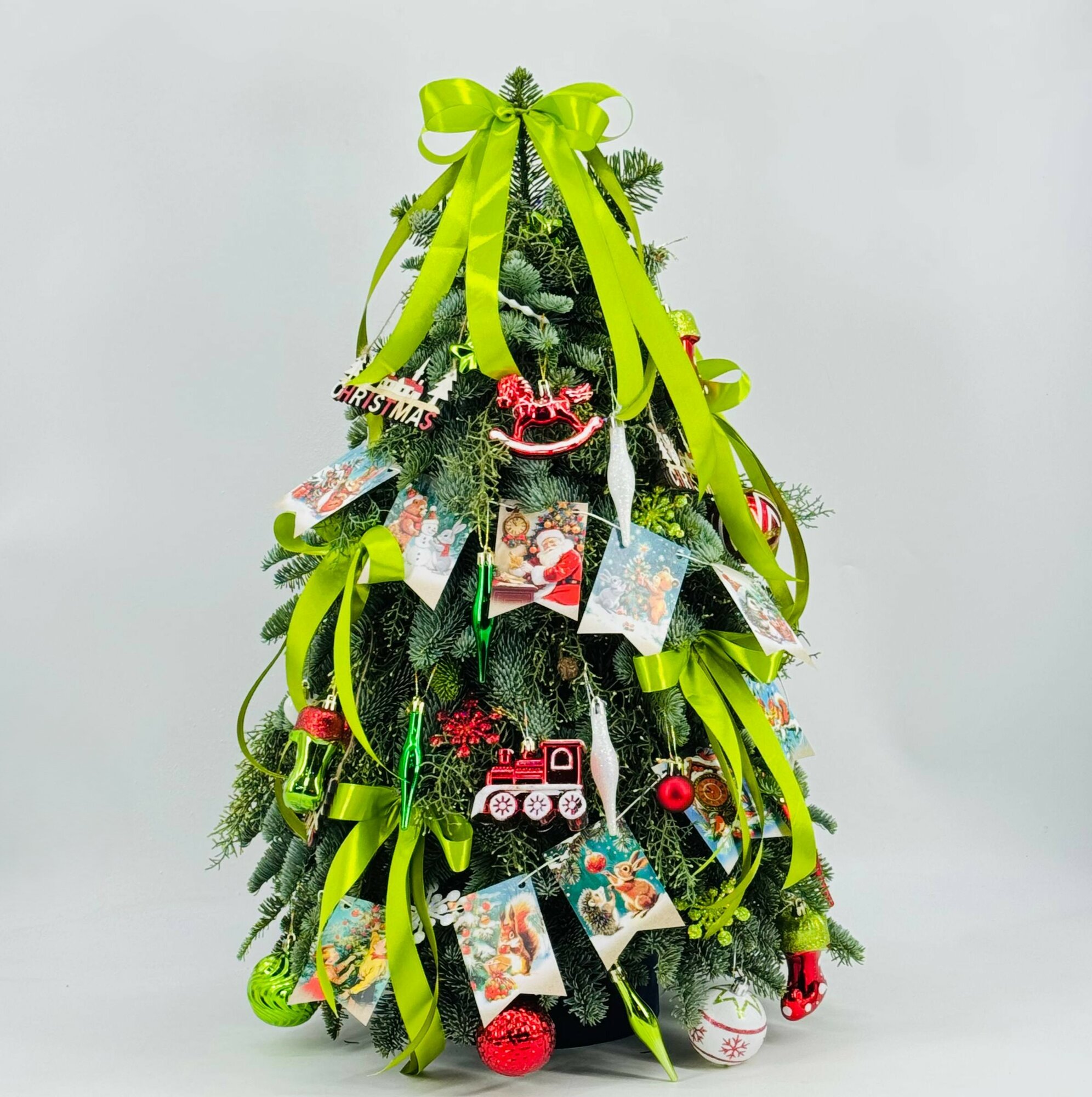 Новогодняя ёлочка 80 см ручной работы из натурального живого нобилиса. Ретро ёлка как в СССР