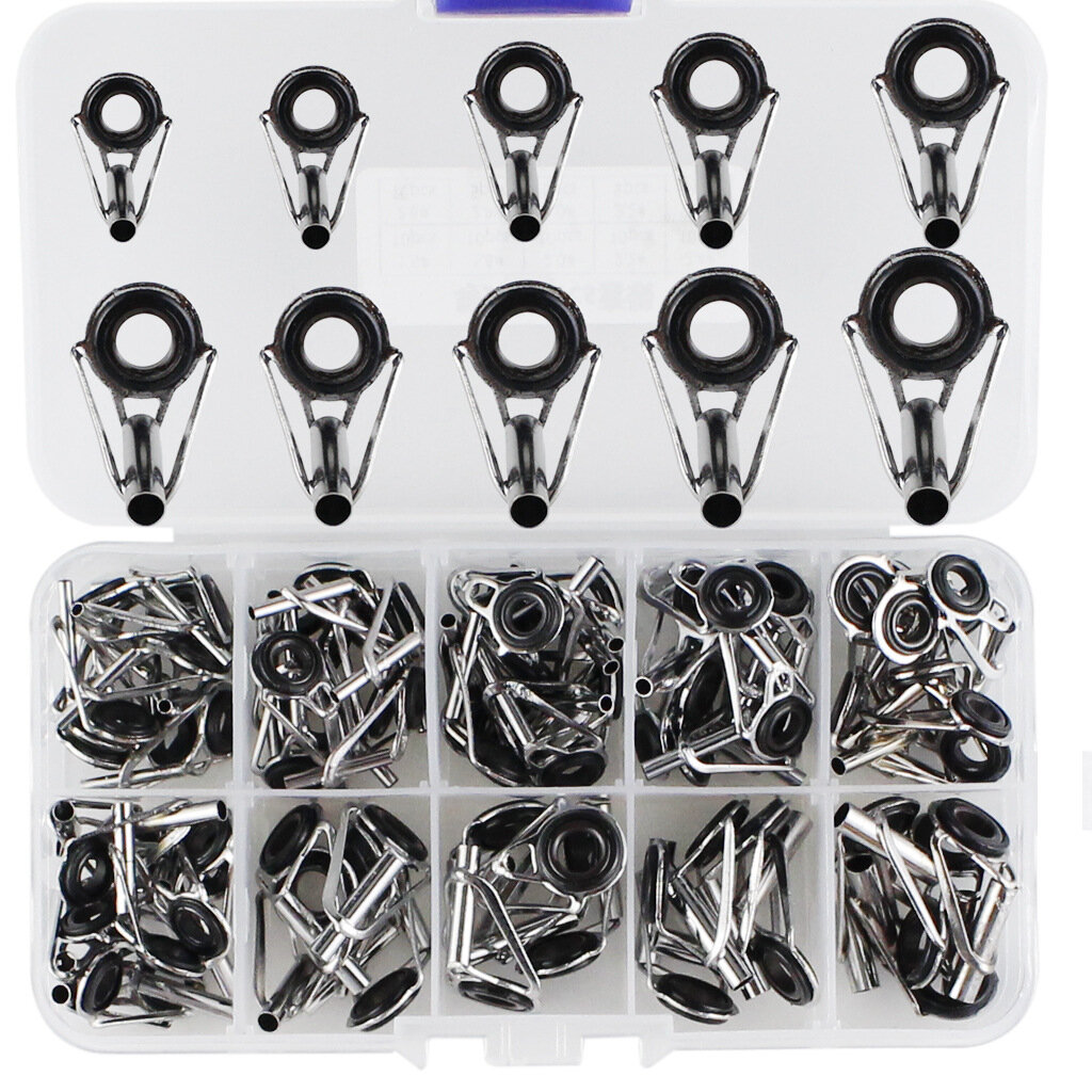 Набор верхних колец для морского удилища Luya 80 штук/коробка нержавеющая сталь керамическое кольцо удилище для рыбалки удилище для каменной рыбалки плетёное удилище аксессуары для рыбалки 8*1.5 10шт 8*1.8 10шт 8*2.0 10шт 8*2.2 10шт 8*2.4 10шт 8*2.6 10шт