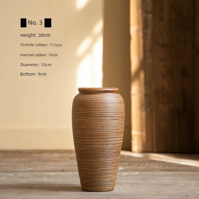 Большая напольная ваза из керамики в современном минималистичном стиле, китайская, для цветочных композиций,