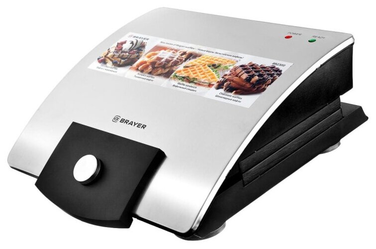 Вафельница BRAYER BR2300, 750 Вт, белг. вафли, панель 11x13 см