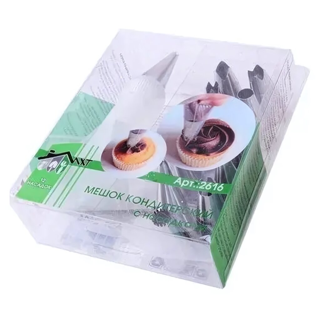 Кондитерский мешок с насадками, 12 штук, для украшения тортов и кексов