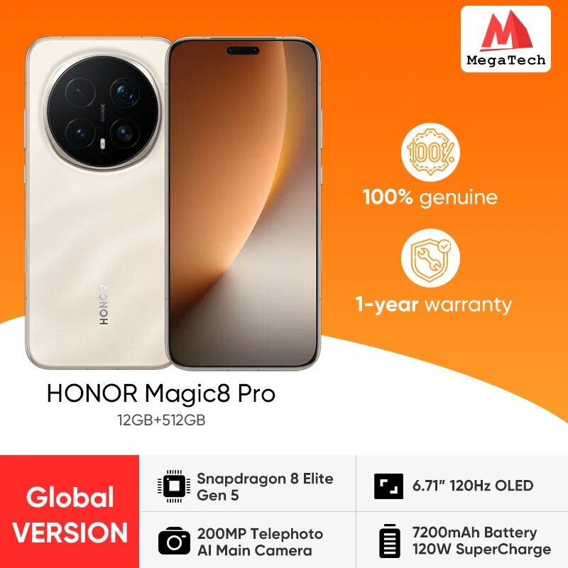 Смартфон Honor Magic8 Pro, 12/512ГБ, global