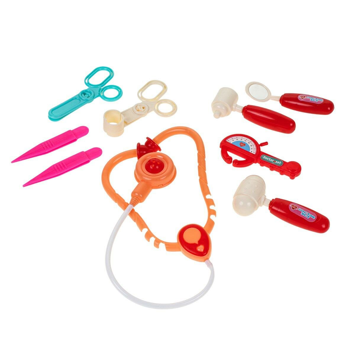 Игровой набор доктора "Medical DOCTOR" 9 предметов, пластик, для детей, разноцветный принт (один товар случайного цвета)