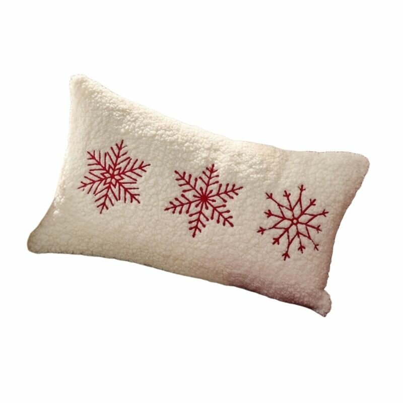 Рождественский вышитый чехол для подушки в виде снежинки без сердцевины подушки-Snowflake