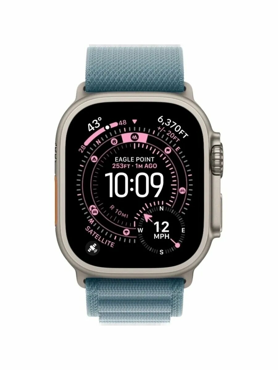 Часы Apple watch Ultra 3 49 mm Natural Titanium Case with Blue Alpine Loop (L)