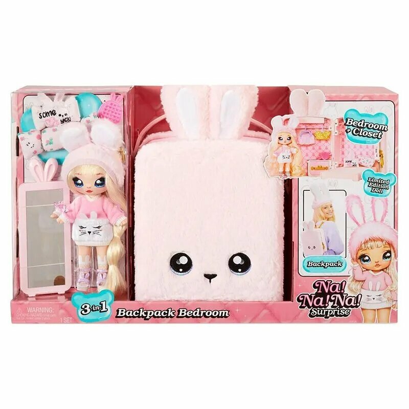 Na! Na! Na! Surprise Backpack Bedroom / Игровой Набор Для Спальни С Плюшевым Рюкзаком, Подходящий Для Детей В Возрасте От 5 Лет И Старше