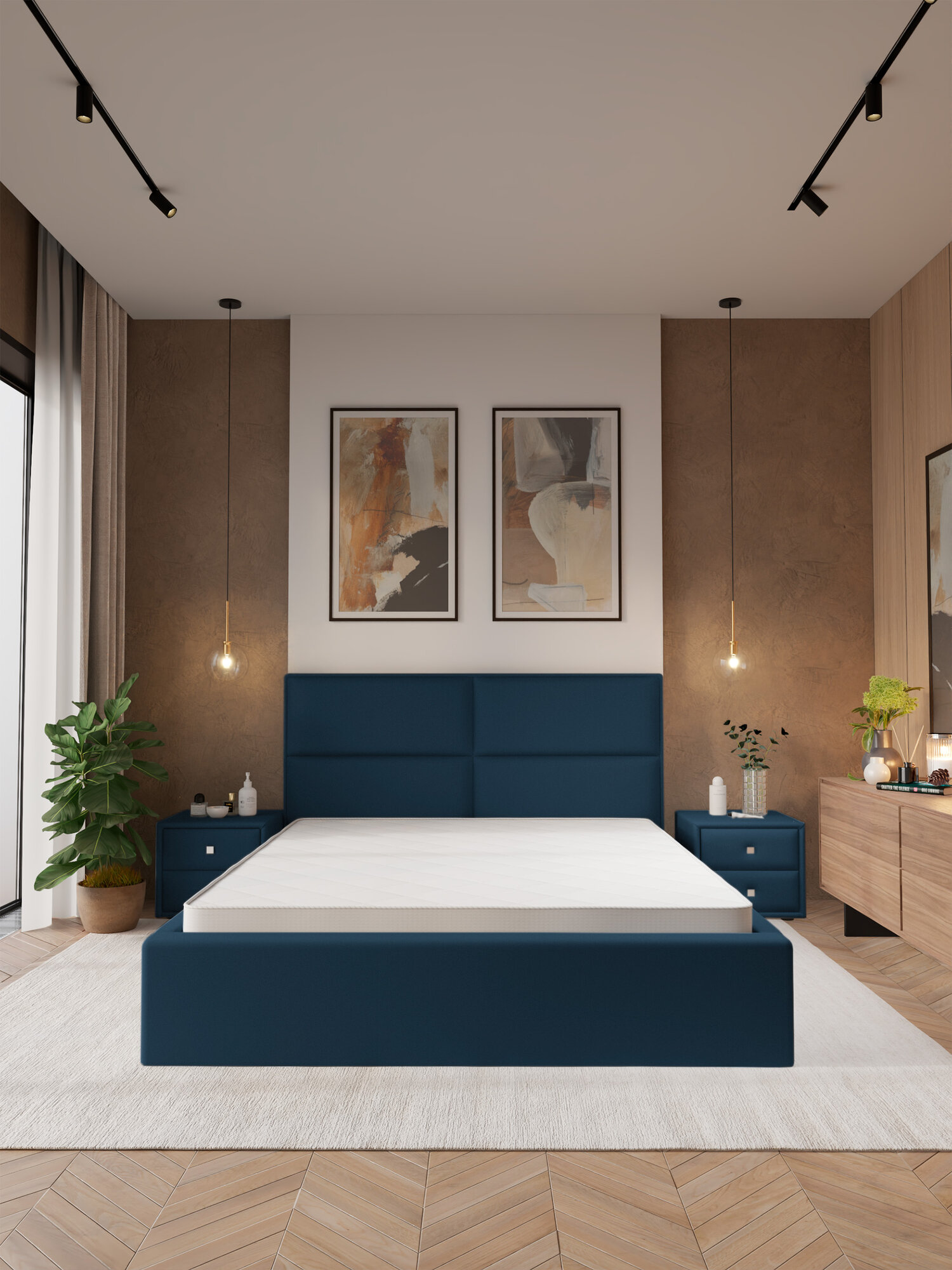 Двуспальная кровать Палермо с подъемным механизмом, микровелюр антивандальная 140х200 фабрика Микс-Интерьер