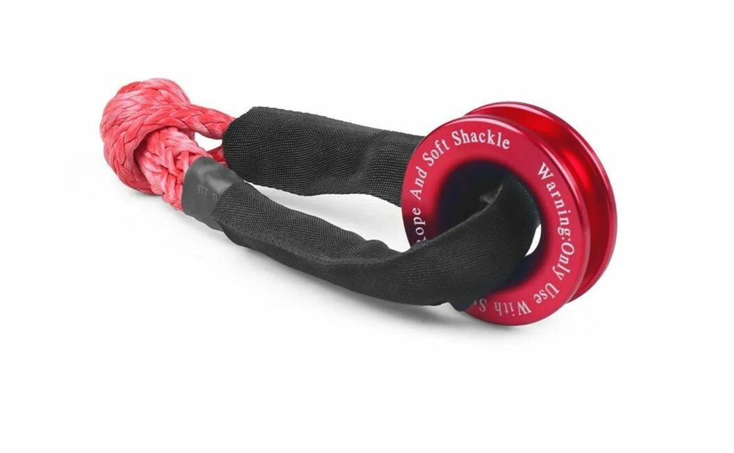 Блок усиления (полиспаст) с софт-шаклом 10 тонн красный, RCR22000