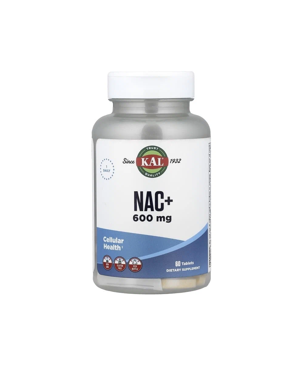KAL NAC +, N-ацетил-L-цистеин, аминокислота 600 мг 60 таблеток