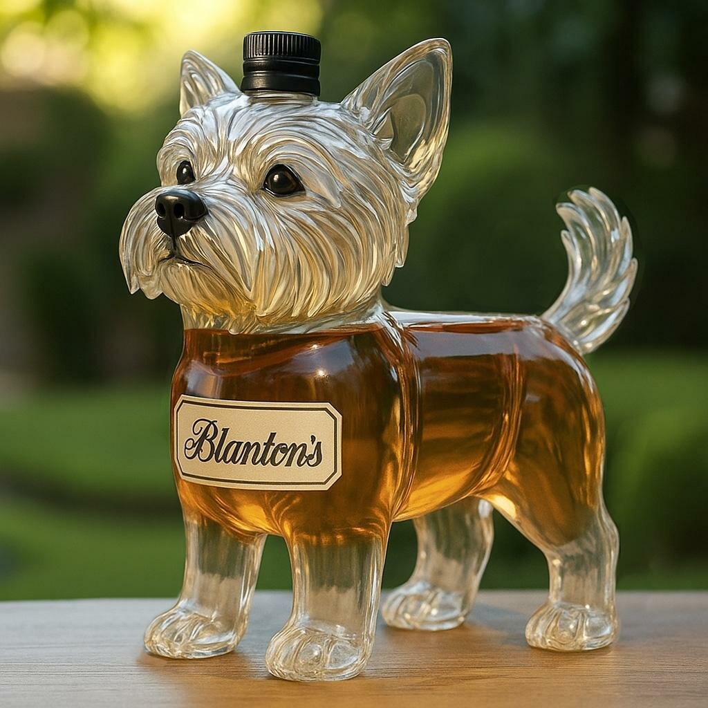 Бутылка для виски Doberman, бутылка для игристого виски из высококачественного боросиликатного стекла, бутылка для виски ручной работы.