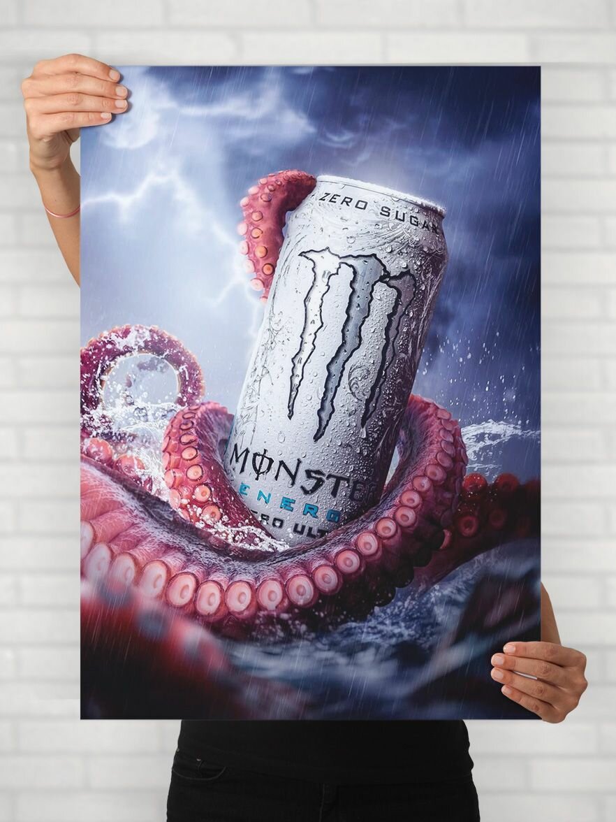 Плакат на стену для интерьера Бренды (Монстер Энерджи - Monster Energy 1) - Постер по моде и одежде формата A2 (42x61 см)
