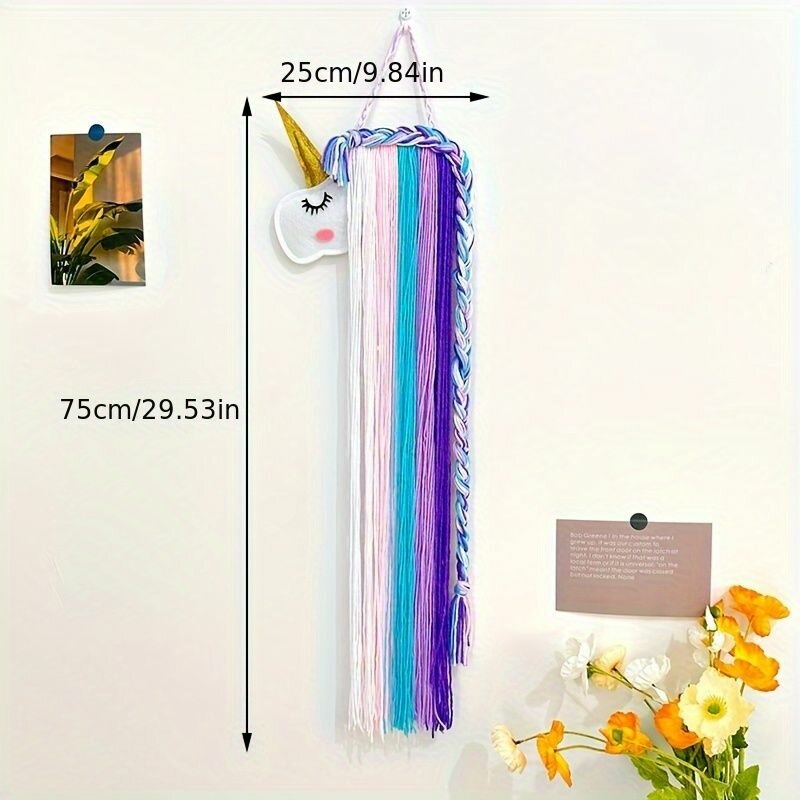 Милый настенный держатель для заколок в форме единорога, необычный настенный держатель для заколок для украшения детской комнаты, экономия места, подарок для девочек