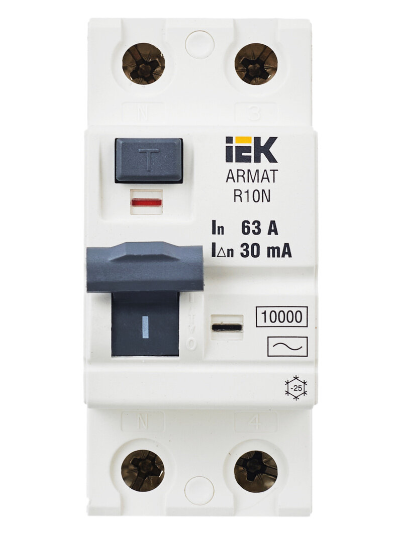 УЗО 2P 63А 30мА тип A IEK AR-R10N-2-063C030 KR