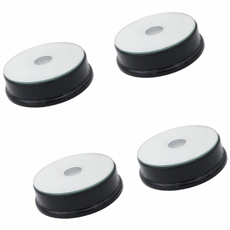 1 комплект из 4 красочных светодиодных ламп с 3D-гравировкой-черный