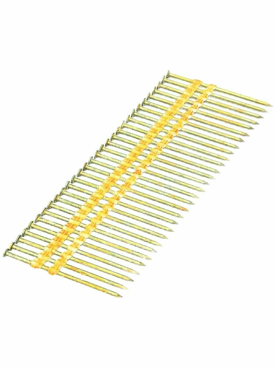 Гвоздь реечный на пластике оцинкованный MAINPACK 3,1/90 мм гладкий (по 2100 шт)