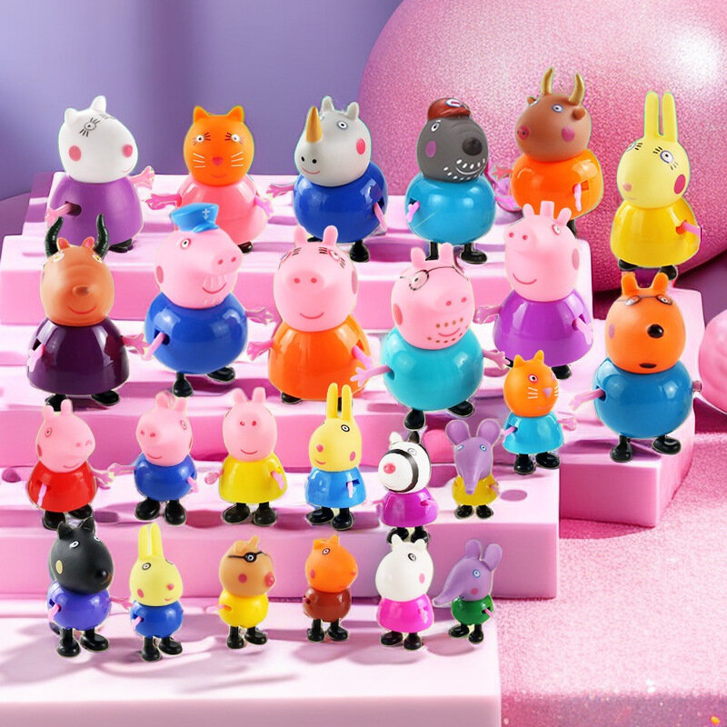 Набор игрушек для детей "Свинка Пеппа" для ролевых игр, полный набор персонажей из класса, подарочная коробка для мальчиков и девочек с бесплатной доставкой.