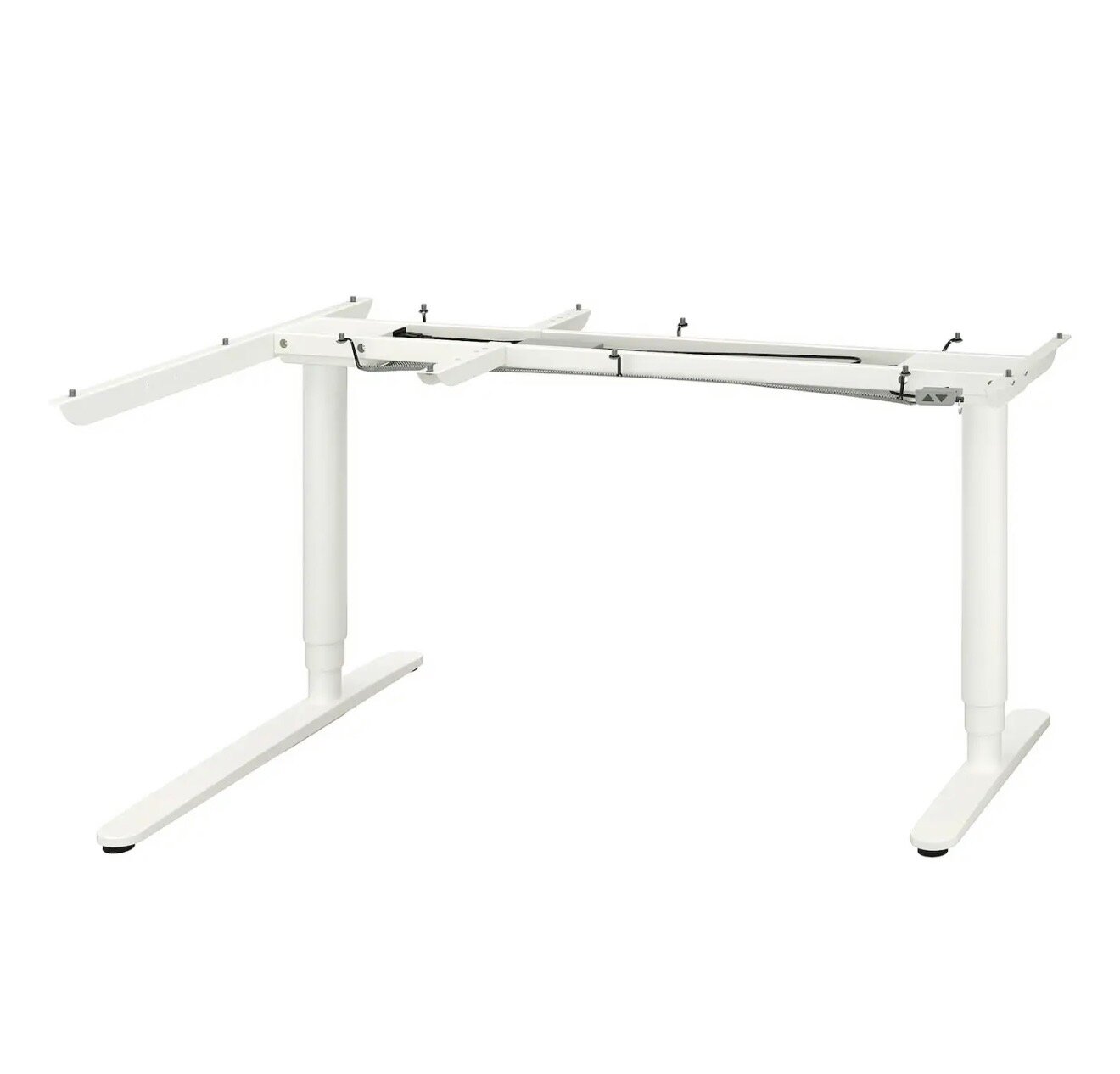 Угловой стол-трансформер, электр, белый 160×110 СМ IKEA BEKANT бекант 403.844.83