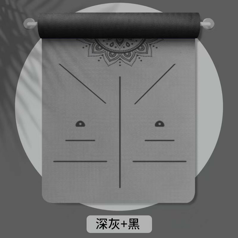 Коврик для йоги TPE, фитнес-коврик для дома, нескользящий, с амортизацией, бесшумный, утолщенный, расширенный, звукоизоляционный, для прыжков и упражнений, напольный коврик