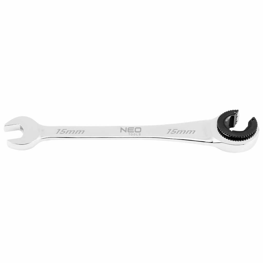 Комбинированный ключ с храповым механизмом, разводной NEO TOOLS 15 мм 09-262