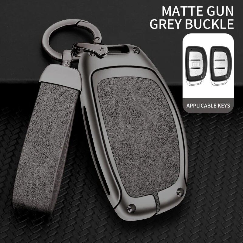 Чехол для автомобильного ключа из цинкового сплава, брелок для Hyundai Tucson Santa Fe Rena Sonata Elantra Creta Ix35 Ix45 I10 I30 I40, автомобильный брелок