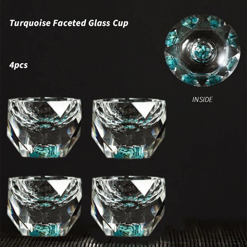 4 шт, набор хрустальных бокалов для виски с золотой фольгой или бирюзовой инкрустацией, без свинца, бокал для вина, предметы для напитков, коктейли, аксессуары для бара