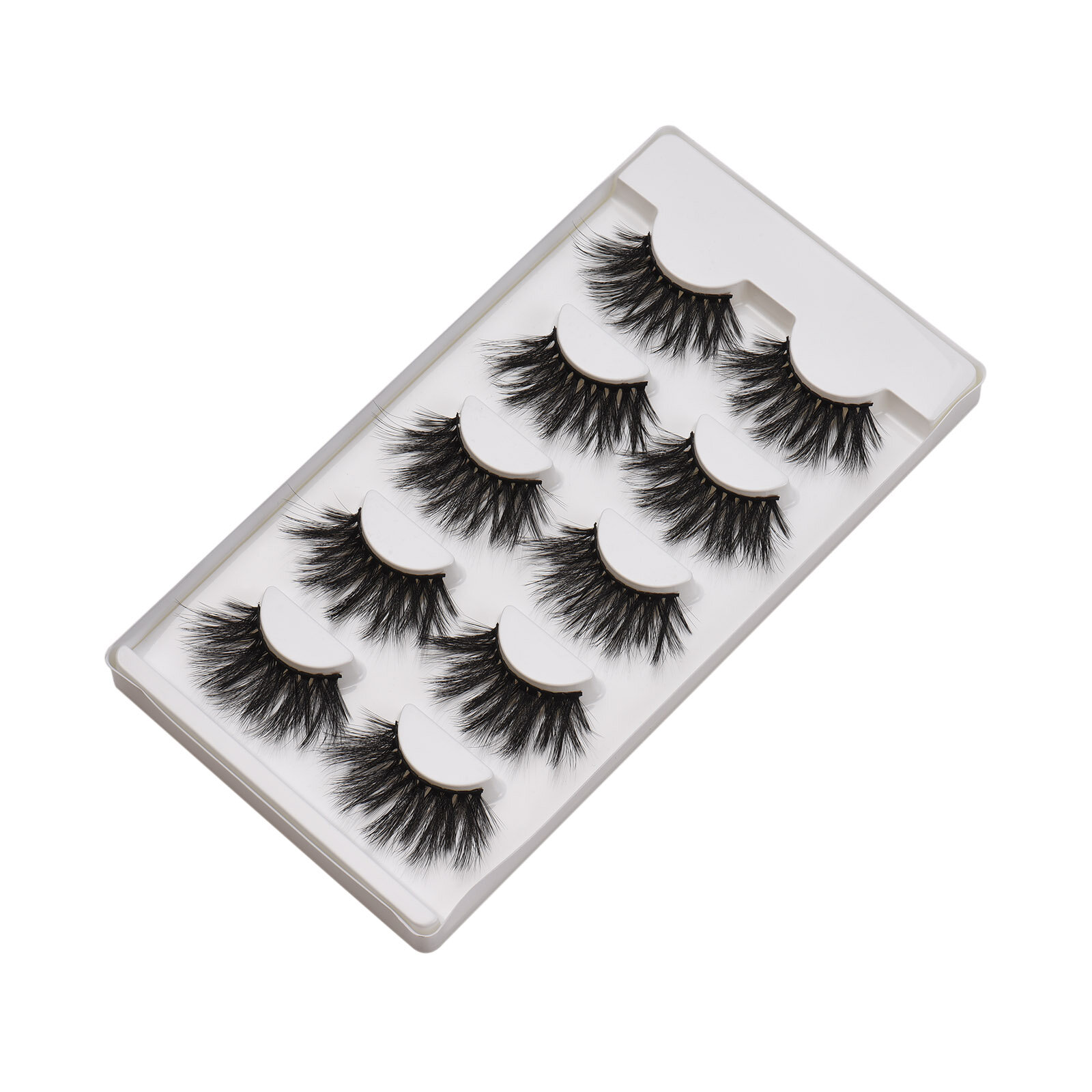 5 Пары Нарисованных ресниц 3D 20MM Искусственные песочные ресницы Ручная работа Многослойные Пышные Естественные Пышные Длинные Мягкие Многоразовые Ресницы Драматические, Черный, Типы D11/D16/D20/D38 (Доступно для выбора), Длина 20мм, Размер упаковки